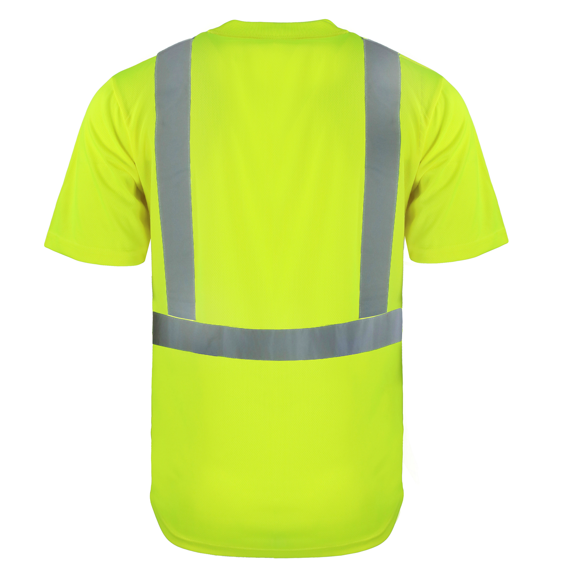 Safety Brite SB-C2SSBB Class 2 Short Sleeve HI VIS T-Shirt with Black ...