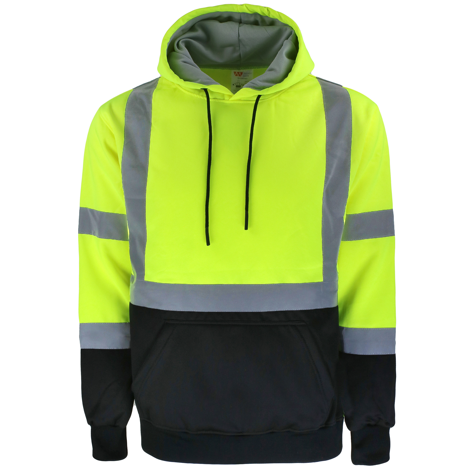 Safety Brite SB-C3MWBBP Class 3 Hi Vis Pullover Sweatshirt with Black ...